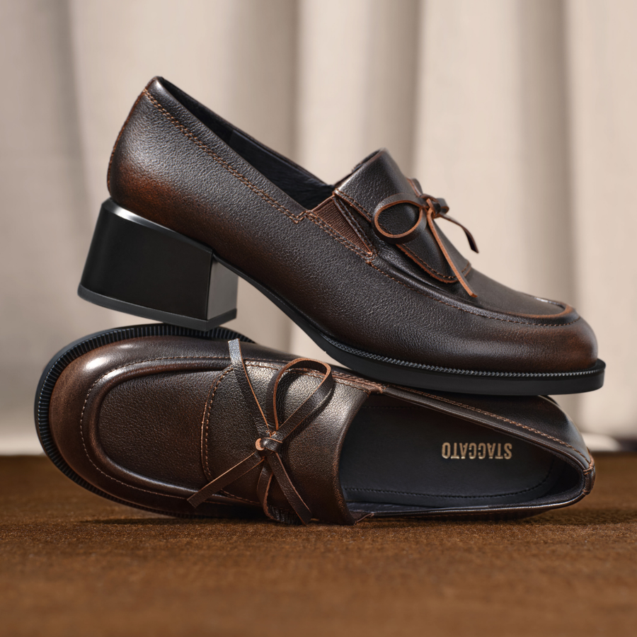 [STACCATO - Official Site] Dark Brown ST Chain Twist Lock Hobo Bags