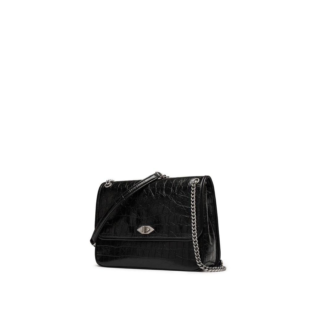 [STACCATO - Official Site] Black Embossed Crossbody Bag